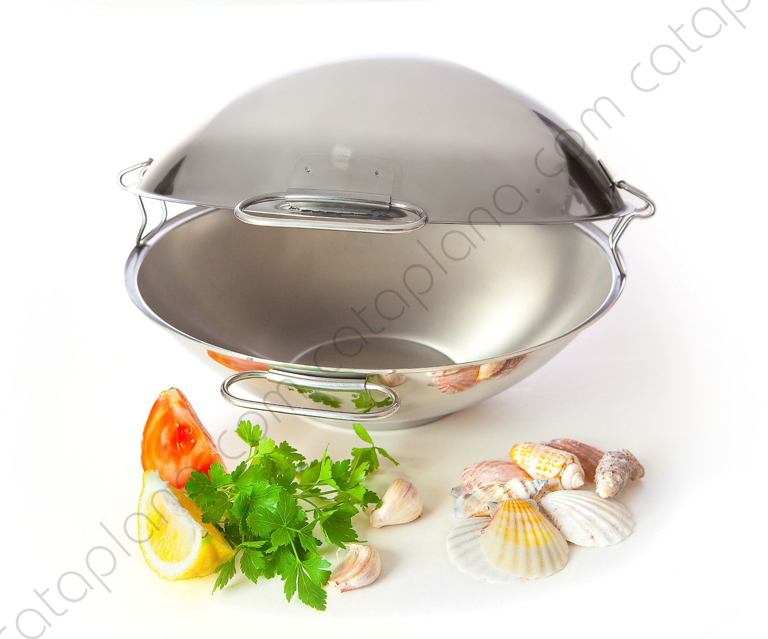 Cataplana en Acier Inoxydable - Fond Plat